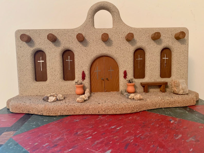 Adobe Church Original Art Building - Etsy