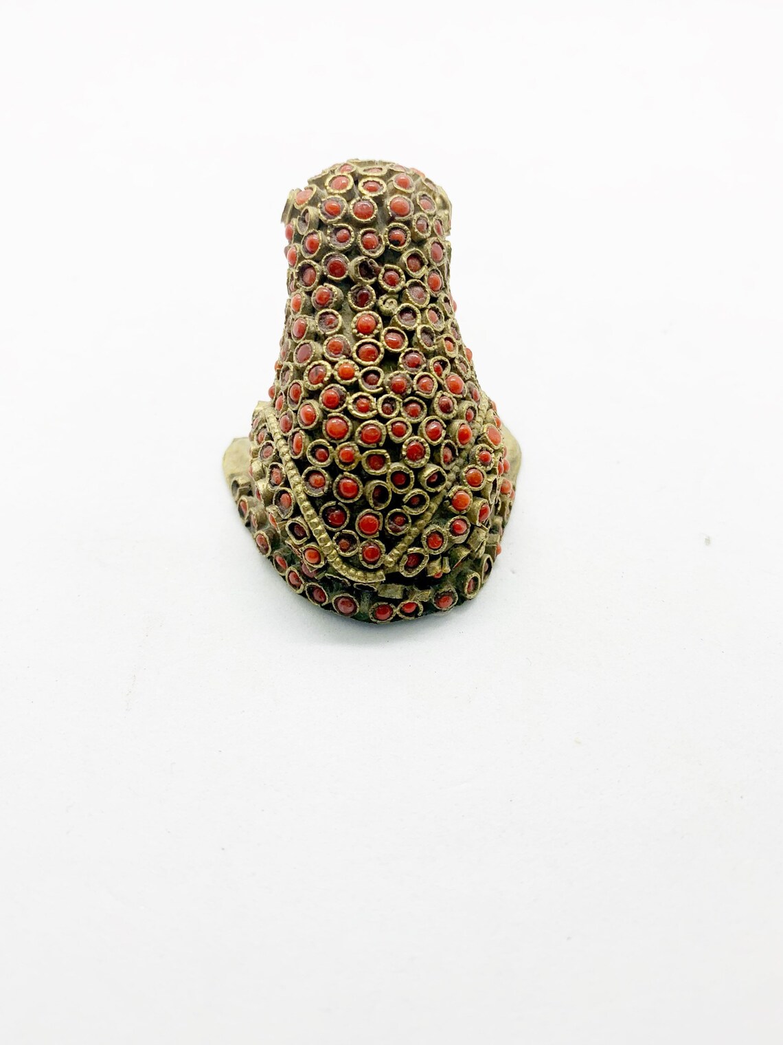 Old Nepalese Jeweled Frog Toad Inlay Coral Beads Turquoise Eyes - Etsy