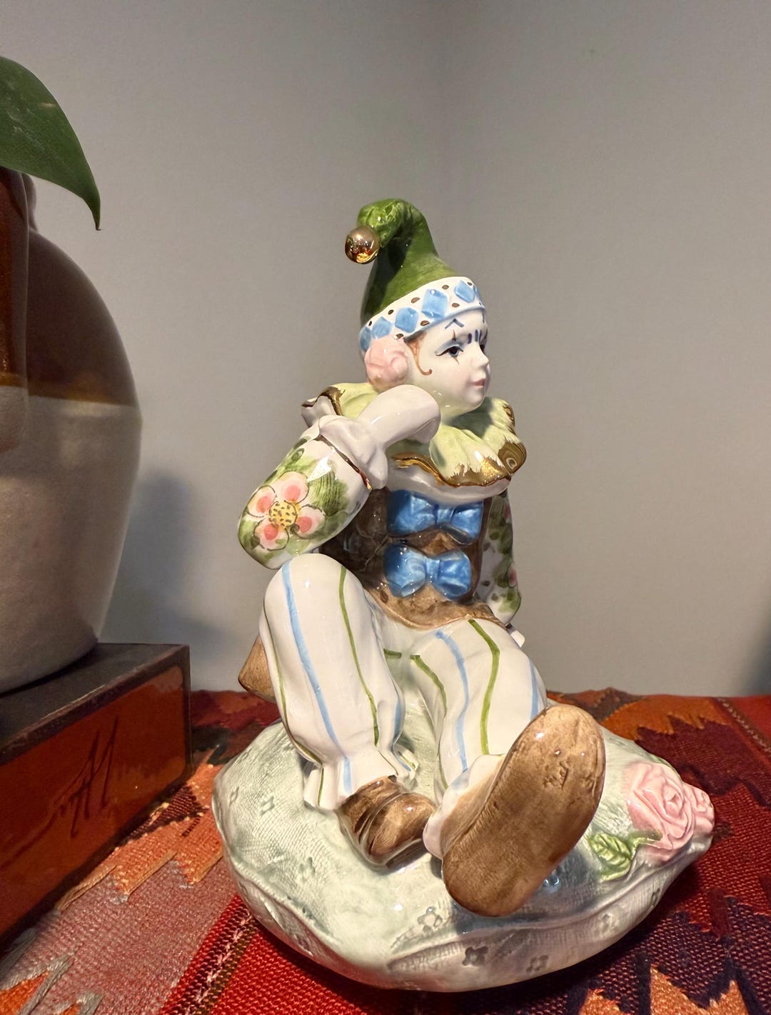 Vintage Pierrot Clown Court Jester Porcelain Doll Music Box - Etsy