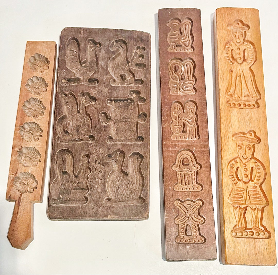 Rustic Wood Cookie Molds, Carved Wood Mold Many Designs to Choose From ...