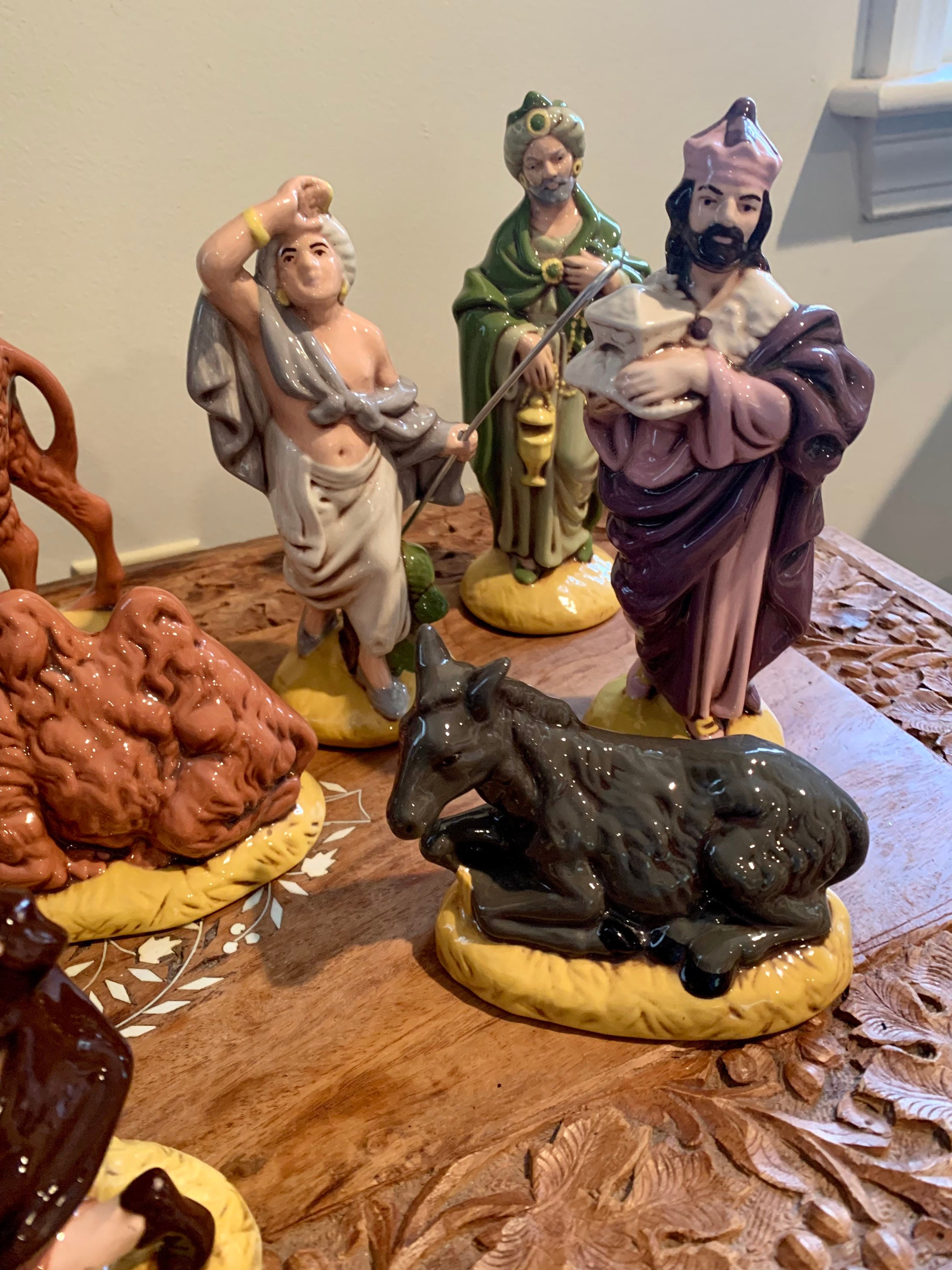 Vintage 1960s Atlantic Mold Ceramic Nativity 13 Piece Set - Etsy