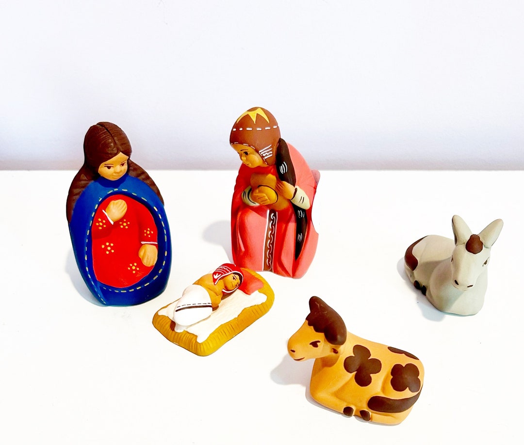 Peruvian Clay Nativity Set of Six - Etsy
