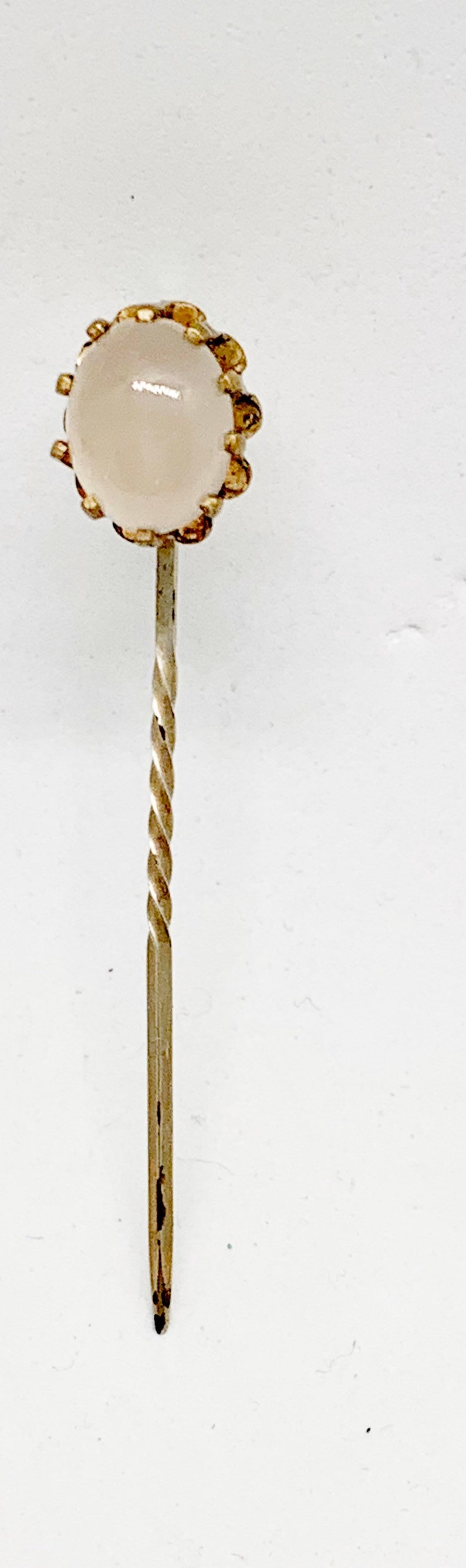 Antique Victorian Rose Gold Sterling Stick Pins Hat Pins Moonstone and ...