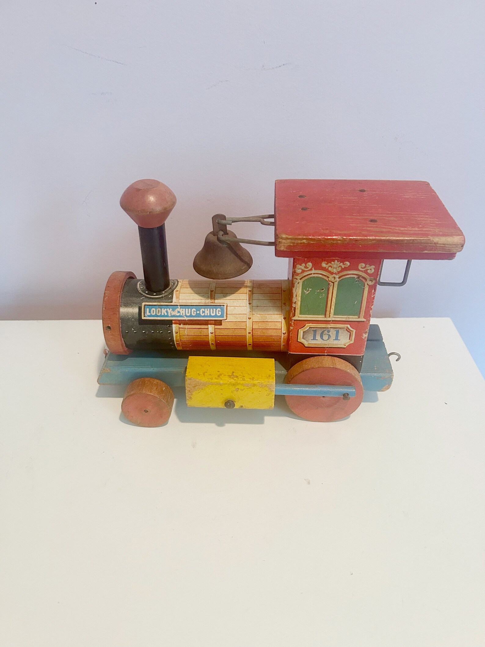 Vintage Fisher Price Looky Chug-chug Pull Toy Train 1958 #161 Eyes Roll ...