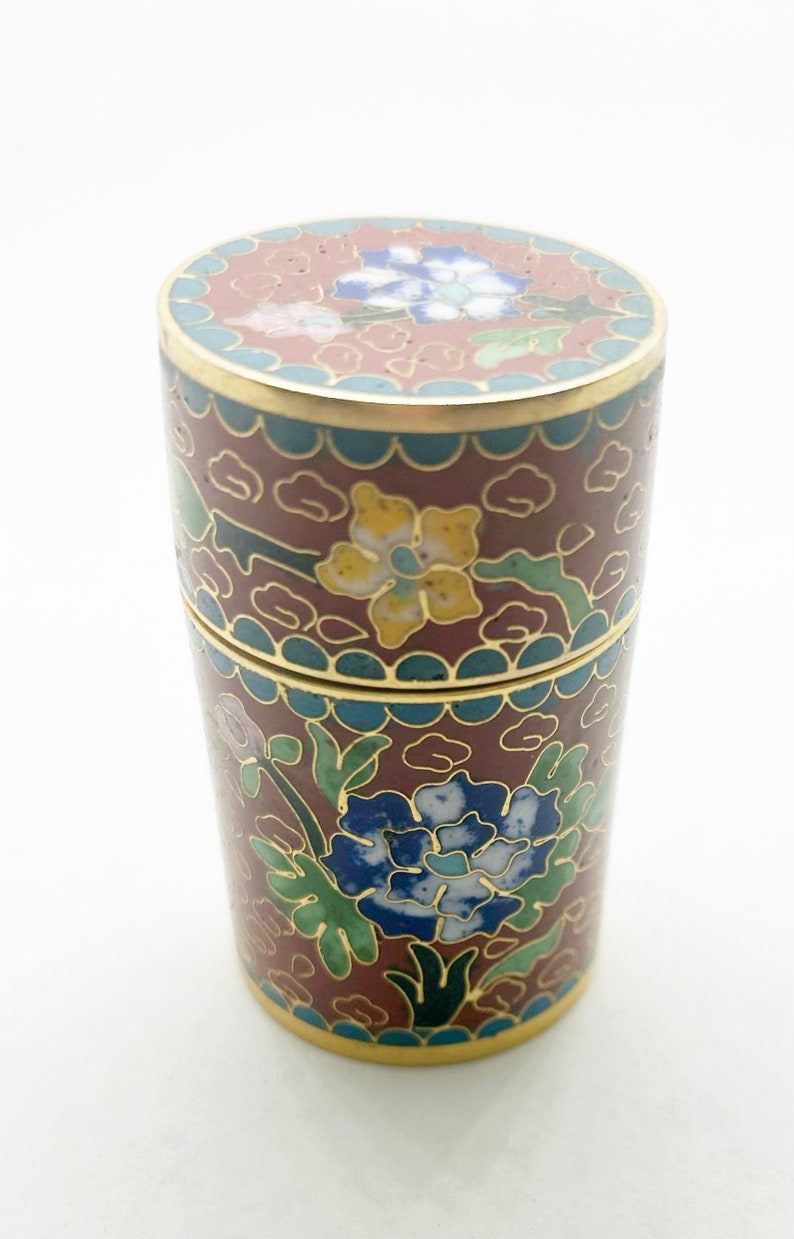 Antique Chinese Cloisonné Snuff Box Cylindrical Box - Etsy