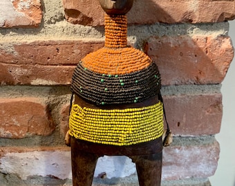 Vintage AKUABA Fertility Doll Statue, African Symbol Wooden Artifact ...