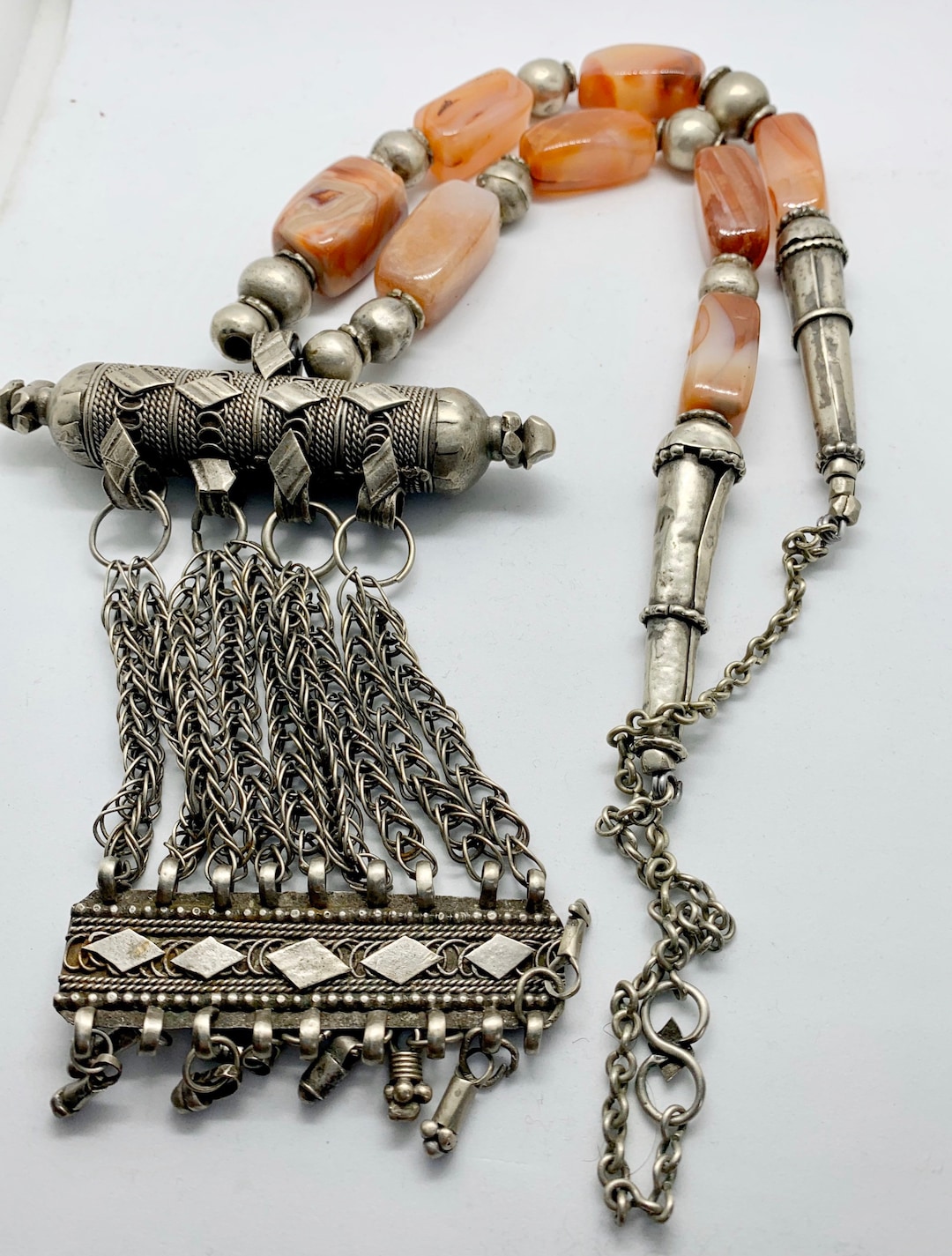 Antique Tribal Prayer Box Yemeni Saudi Arabian Carnelian and Silver ...