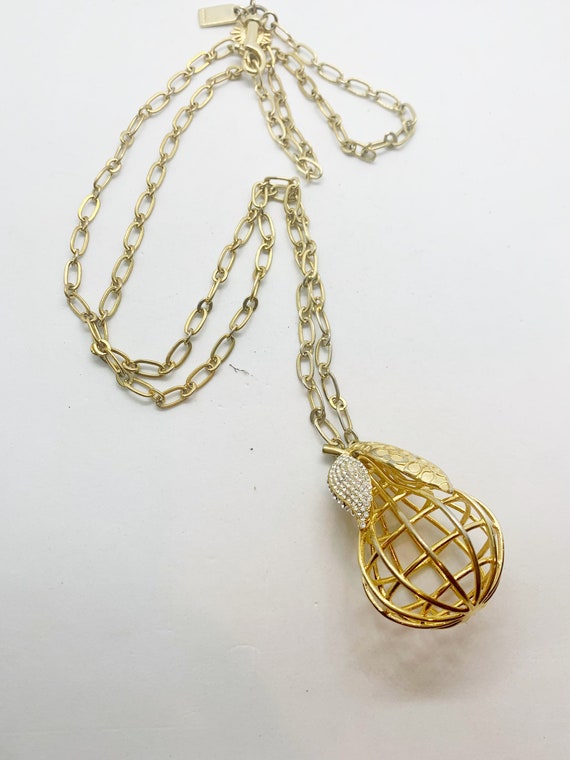 Coach Tony Duquette Pear Pave Crystal Necklace - Gem