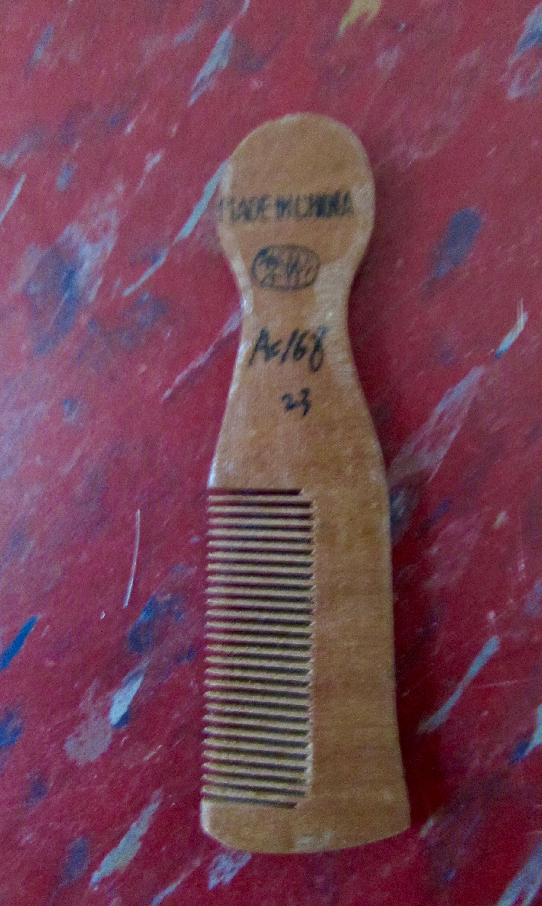 Vintage Chinese Wood Hair Combs Hand Painted Combs | Etsy