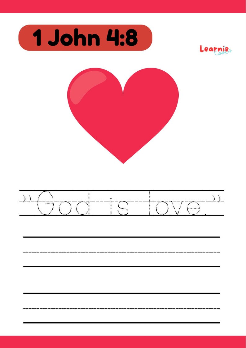 Trace the Verse Worksheets for Kids | 20 Bible Memory Verses to Trace ...