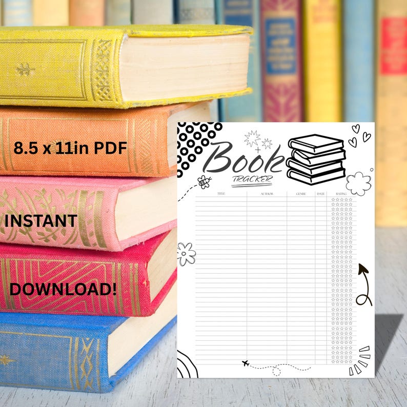 Book Tracker | Reading Log for Students | 8.5x11 PDF | Instant Download ...
