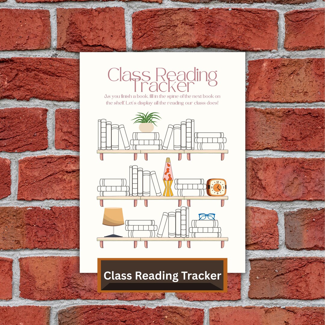 Class Reading Tracker (color) | Classroom Reading Display | 8.5x11 PDF ...