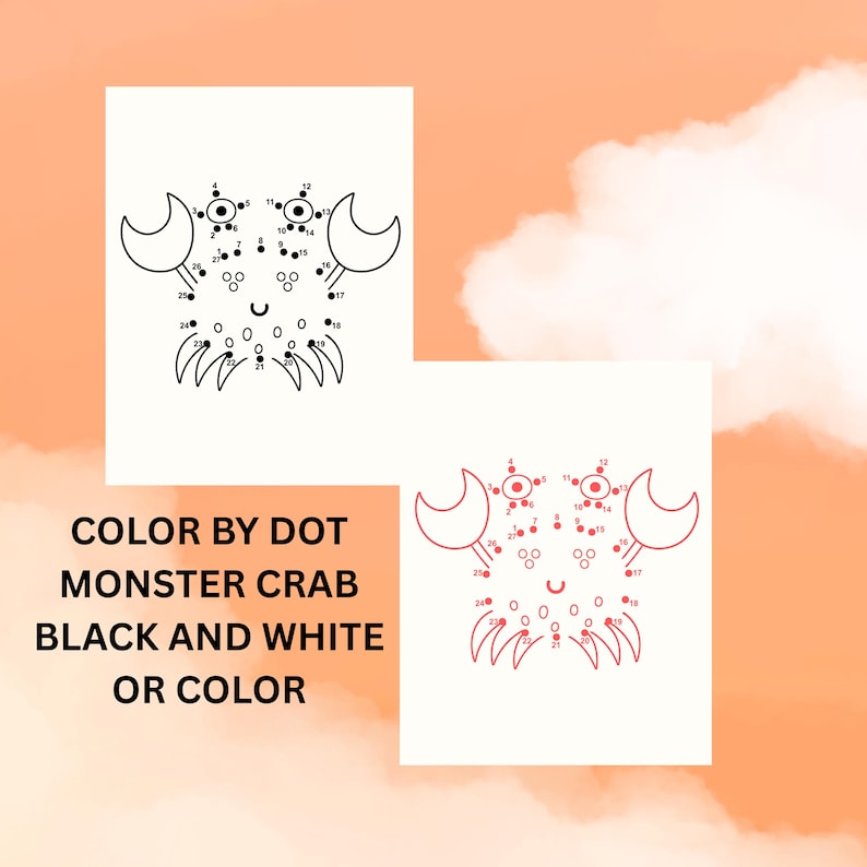 Color by Dot Monster Bundle Printablepdf | Monster Coloring Worksheets ...