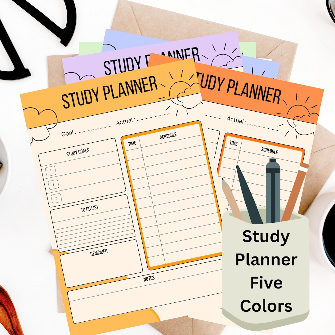 Student Study Planner Printable | Schedule & To-do List (PDF) - Etsy