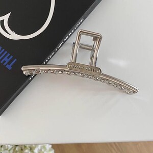 Metal Letter Hair Claw Clip – 2025 Shiny Silver Minimalist Shark Clip ...