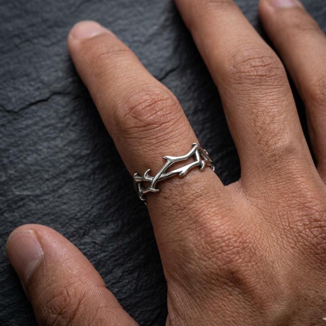 Sterling Silver Branch Crown Thorns Ring, Nature Inspired Gothic ...
