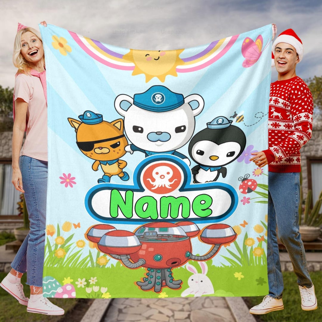 Personalized Octonauts Blanket, Custom Kids Birthday Holiday Xmas Gift ...