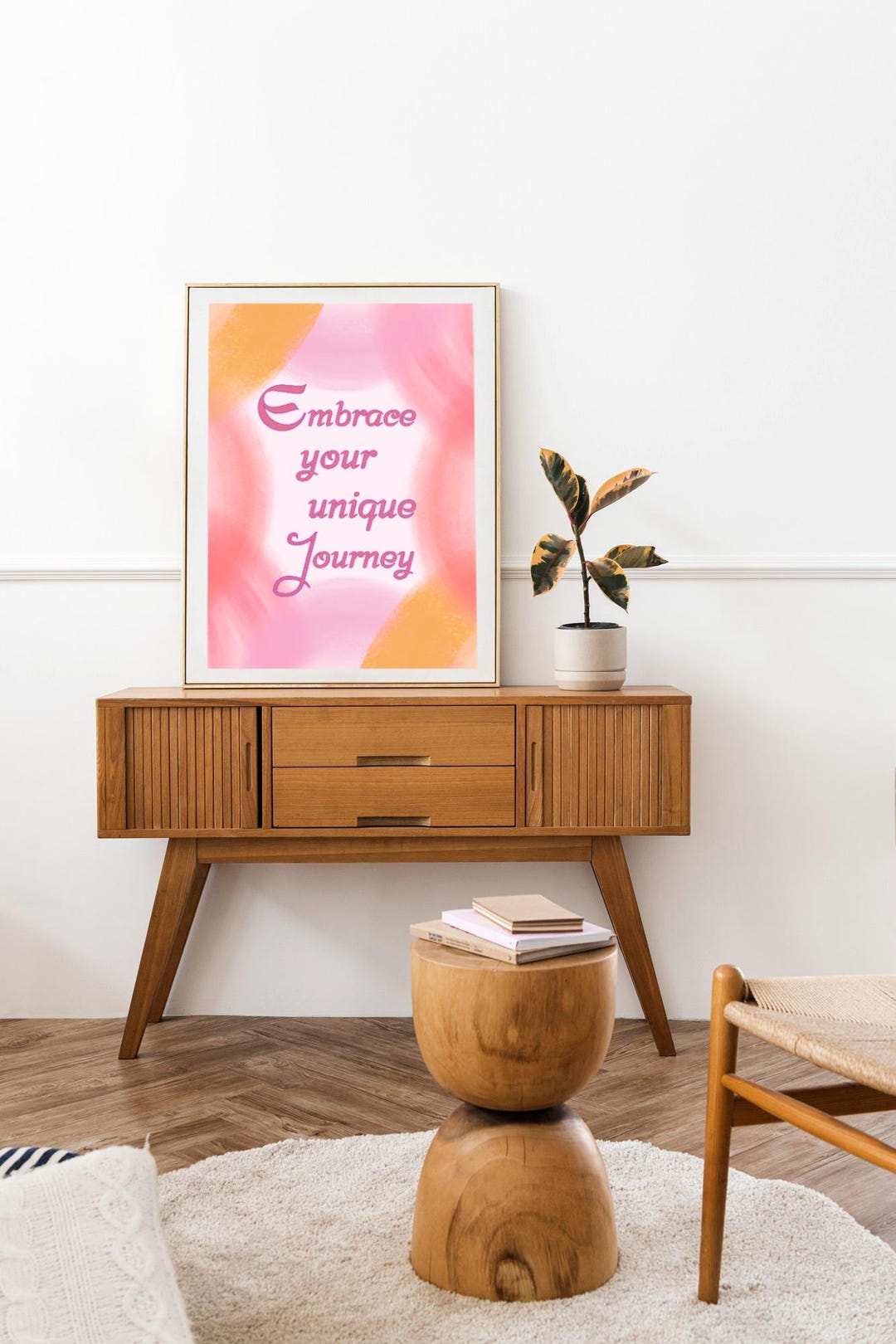 Positive Digital Poster – Printable Pink Motivational Poster – Instant ...