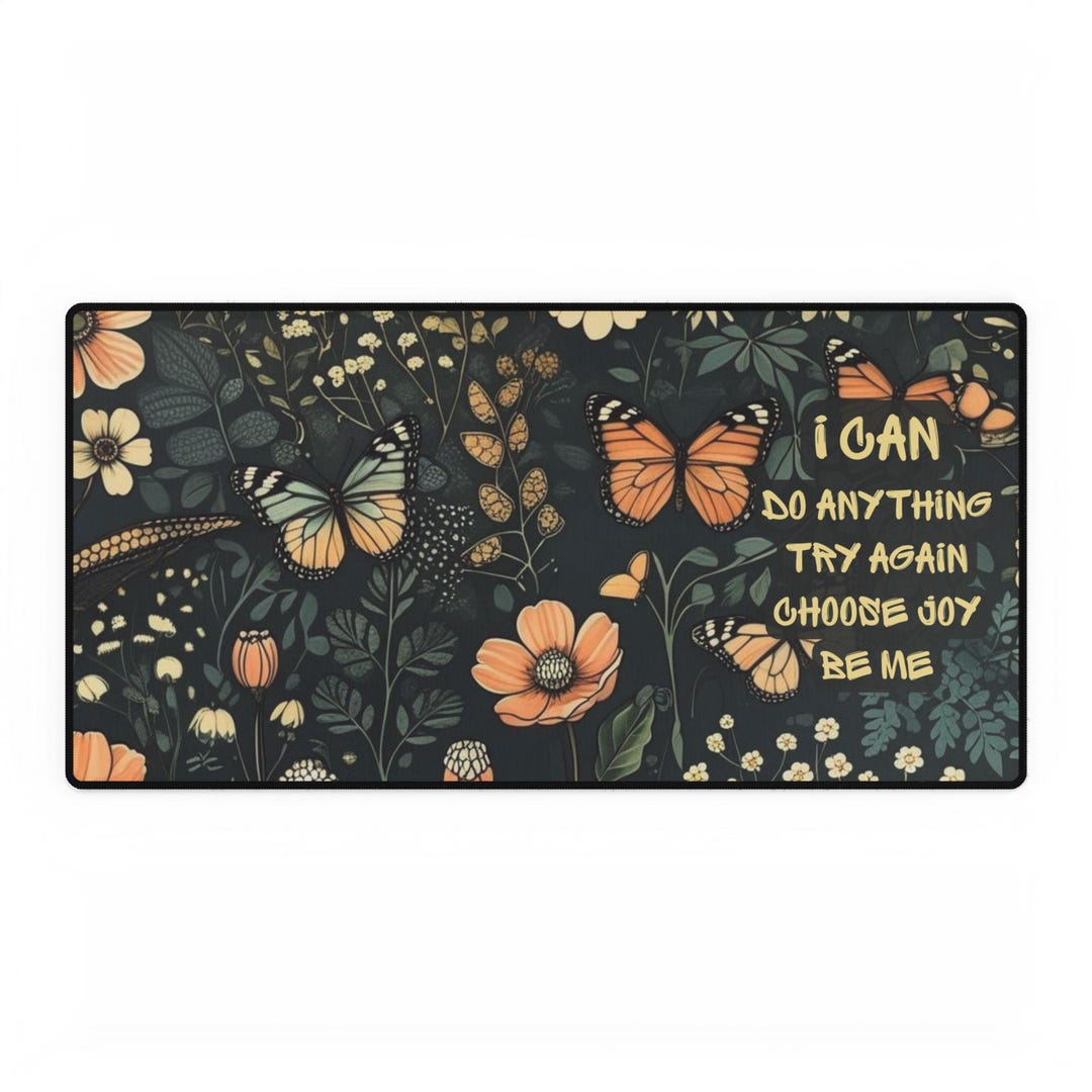 Positive Affirmation Wildflowers Floral Desk Mats for Home & Office ...