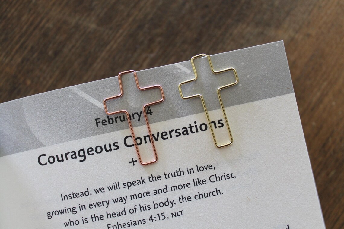 Cross Paperclips: Religious Bookmarks, Planner Clips - Etsy