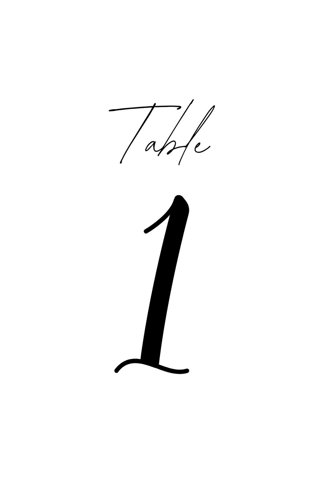 Printable Table Numbers Decor Signage - Etsy