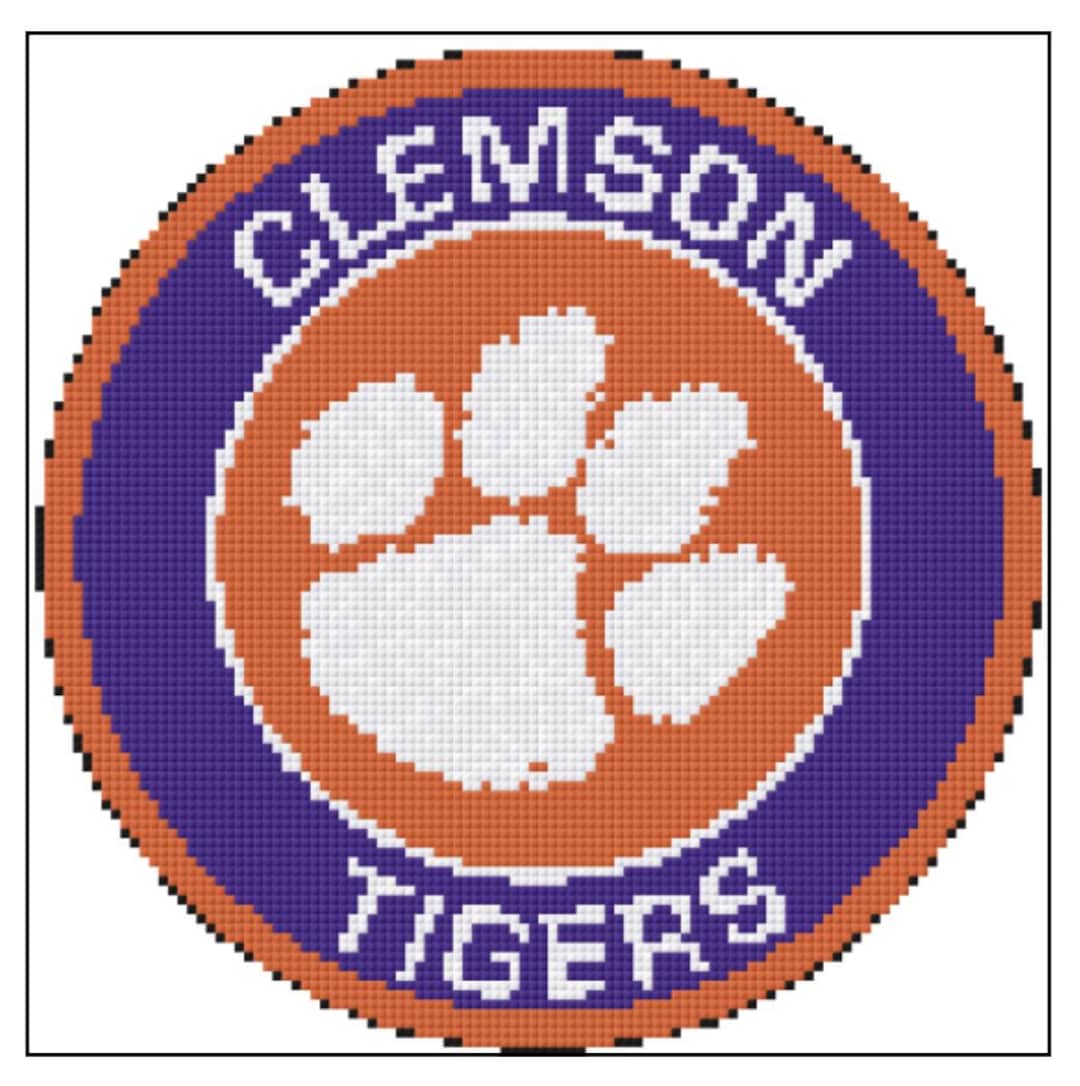 Clemson Tigers Needlepoint Canvas Chart - Etsy