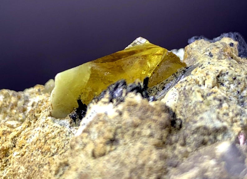 Sphene Crystal Cluster on Matrix, Skardu Pakistan, Collectible Mineral ...