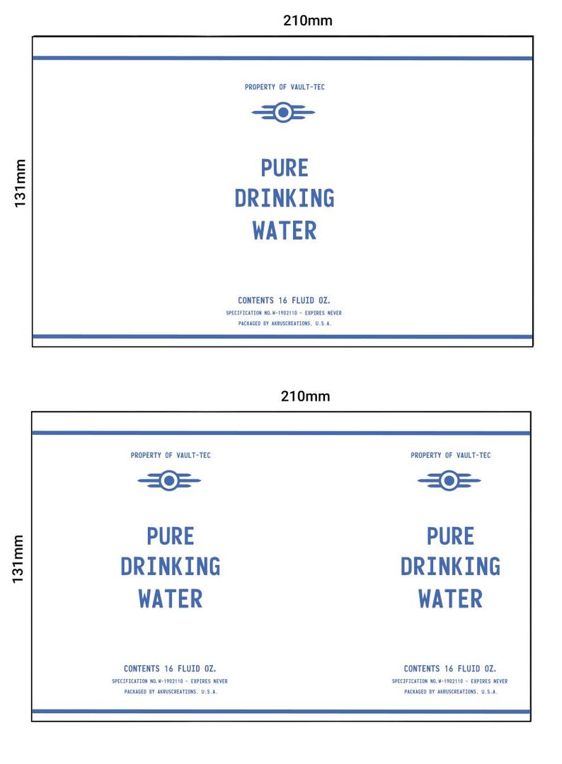 Wasteland Purified Water Canteen Sticker Label From TV Show - Etsy