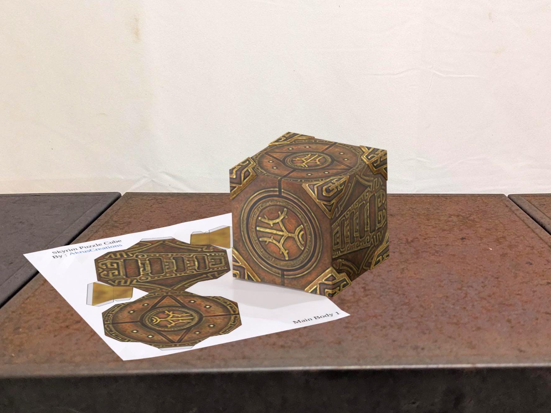 Dwemer Puzzle Cube Papercraft File - Etsy