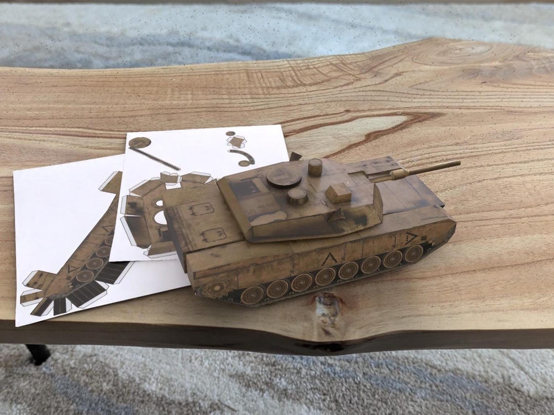 M1 Abrams 1/20th Scale Model Papercraft Printable File - Etsy