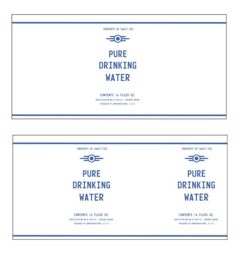 Wasteland Purified Water Canteen Sticker Label From TV Show - Etsy
