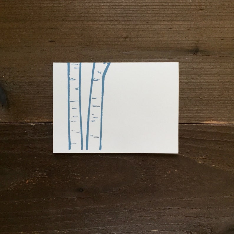 Birch Tree Trunk Greeting Card - Etsy