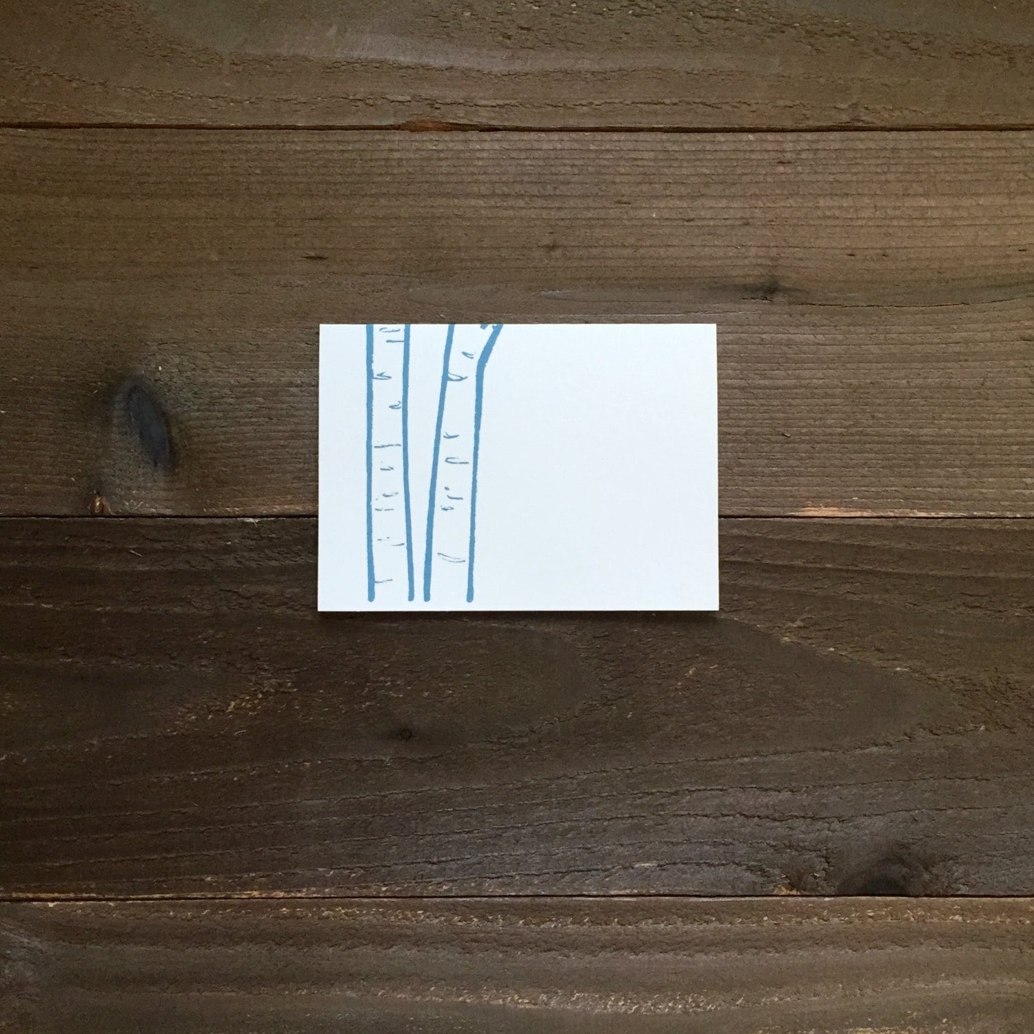 Birch tree trunk greeting card | Etsy