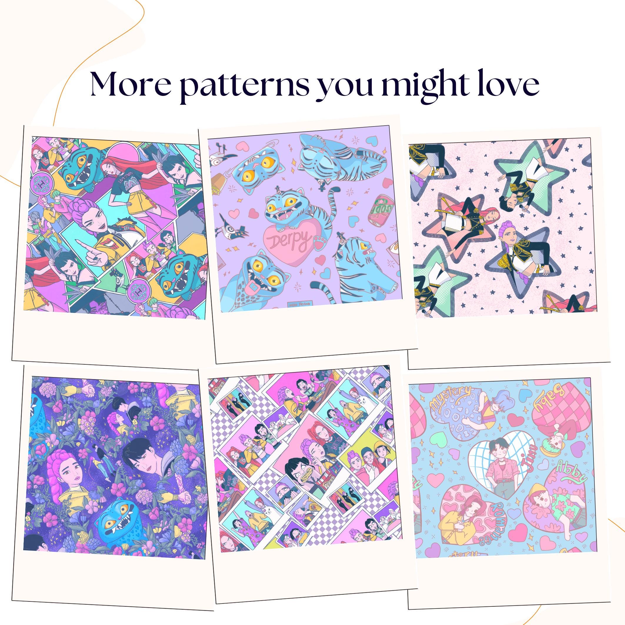 Kpop Demon Hunters Seamless Pattern Digital Download With Rumi Mira ...