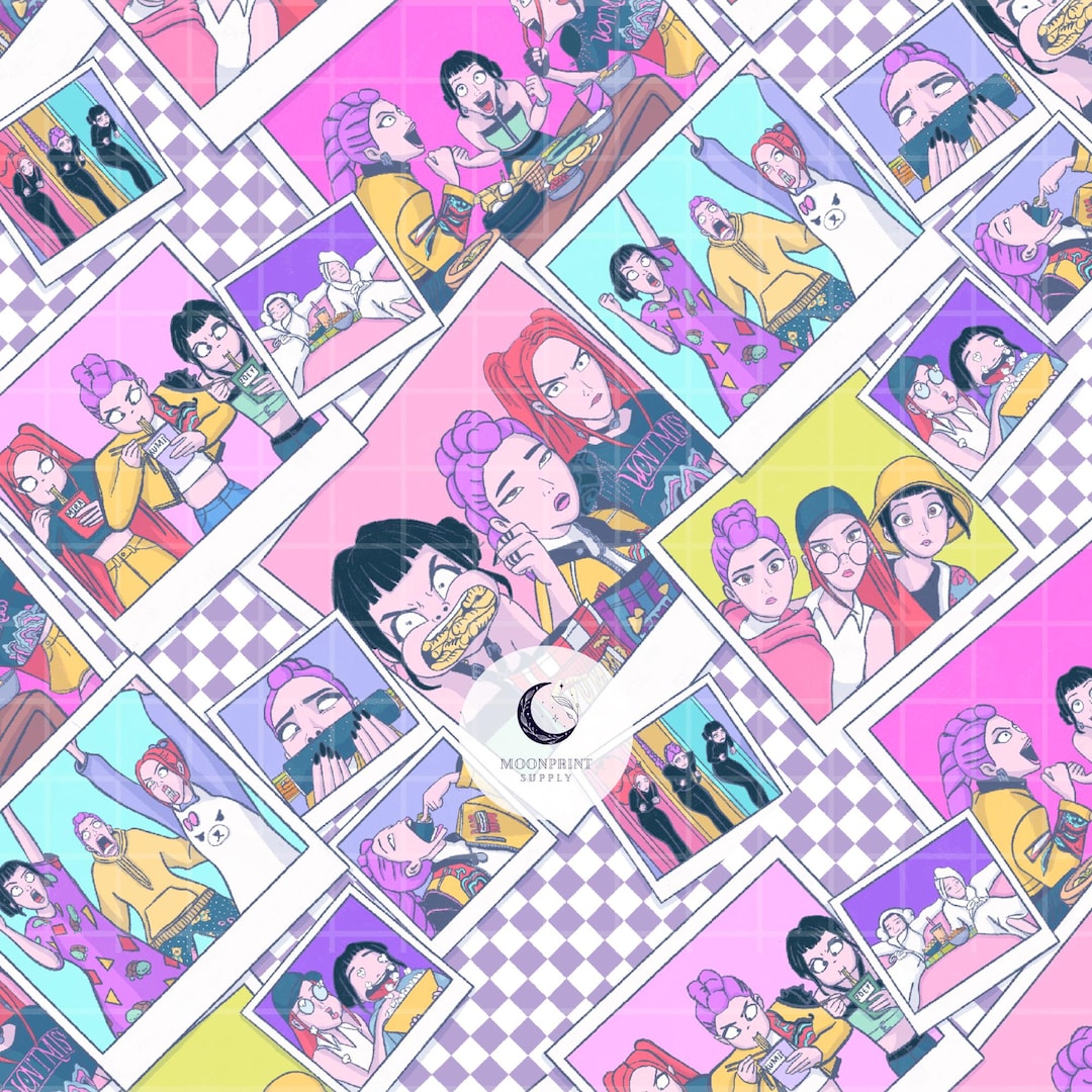 Kpop Demon Hunters Comic Seamless Pattern (digital Download) - Etsy