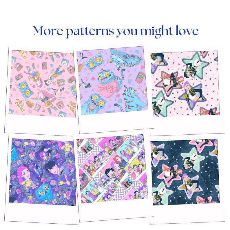 Kpop Demon Hunters Comic Pattern: Rumi, Mira, Zoey & Saja Boys (digital ...