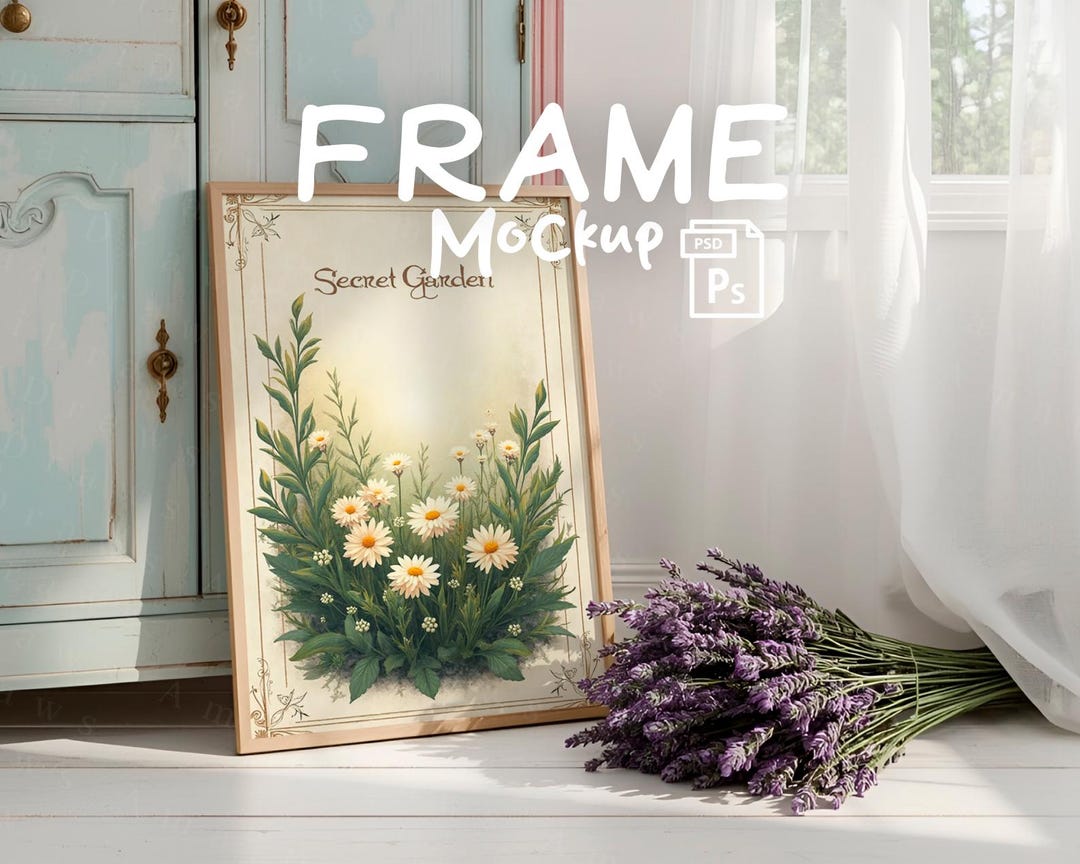 Provence Inspired Rustic Interior Frame Mockup PSD French Country Home ...