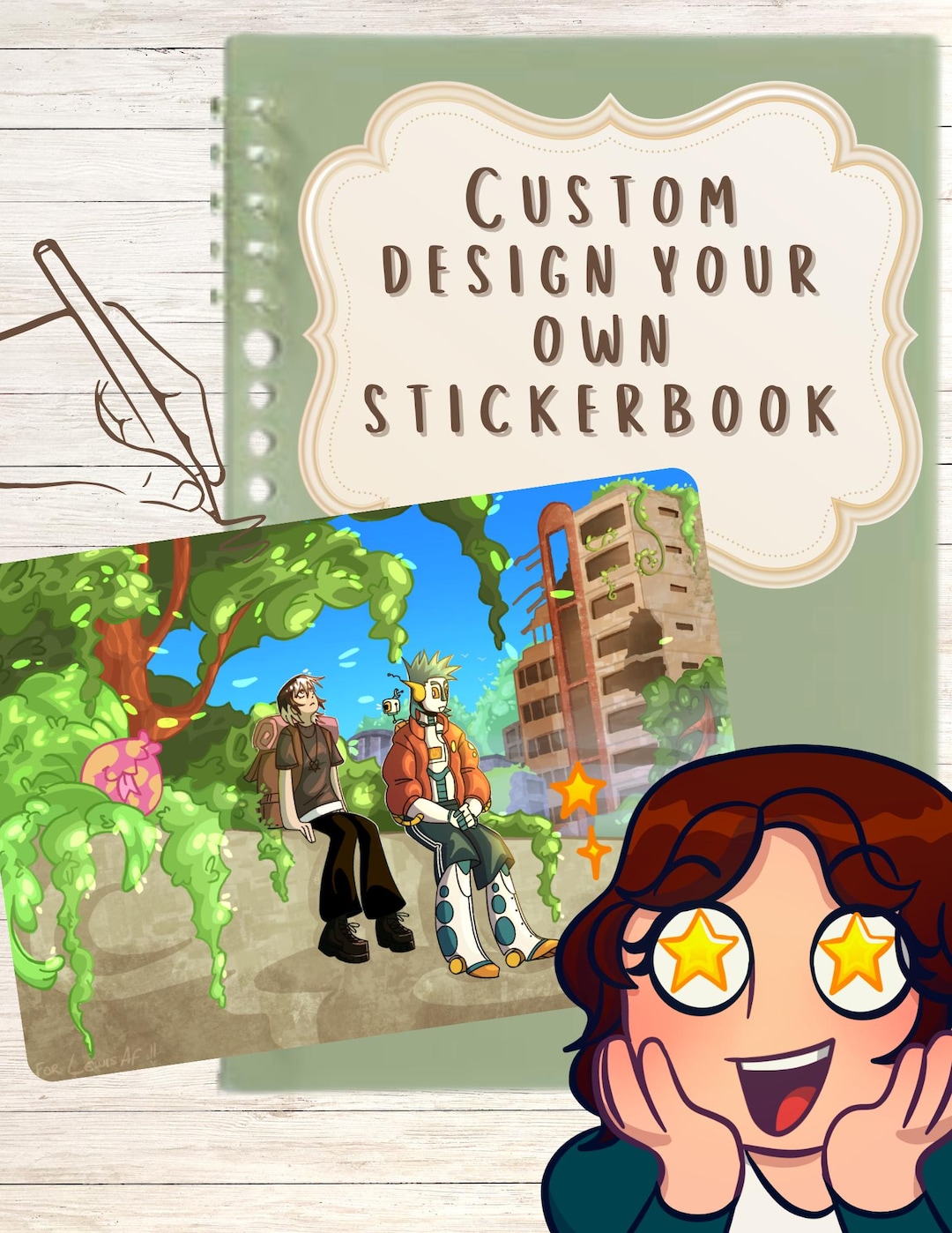 Custom Sticker Book Cover: Personalized Reusable Album (A5/B5) - Etsy