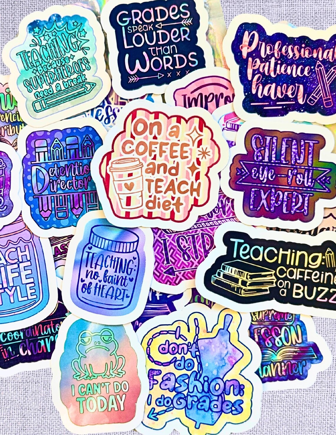 Teacher Quote Stickers | 30 Pack | Inspirational Kiss-cut Stickers for ...