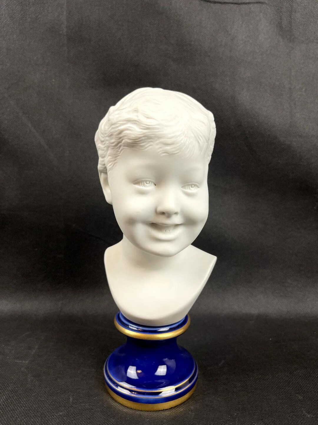 Bust of a Laughing Child After Donatello in Limoges Porcelain Biscuit ...