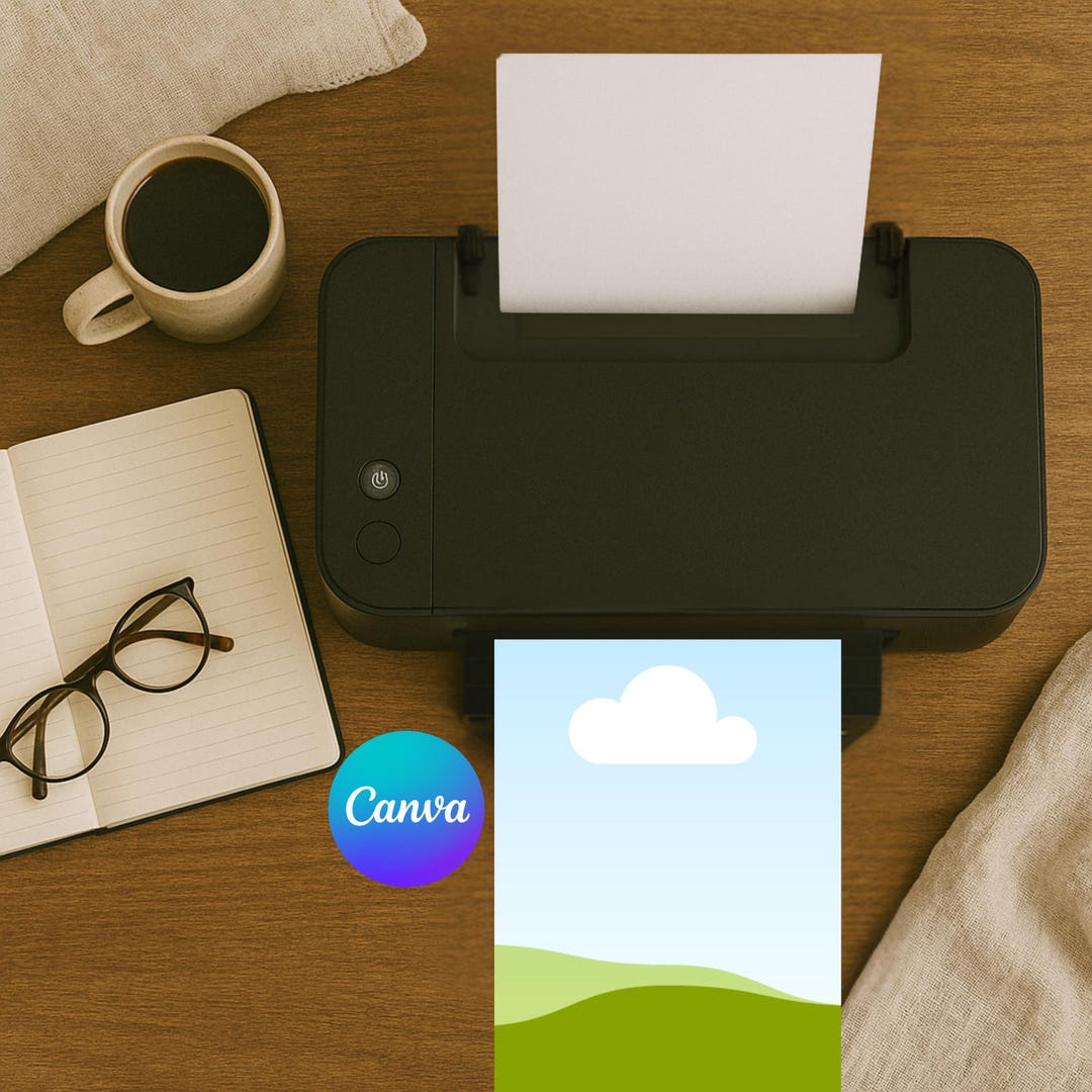 Video Printer Mockup (canva Editable Template) - Etsy