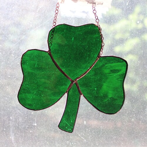 Custom Shamrock Stained Glass Panel - Etsy