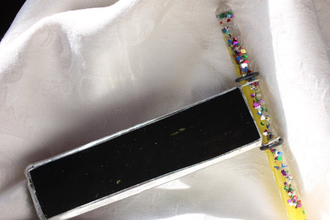Black Iridescent Oil Wand Scope With Yellow Wand - Etsy
