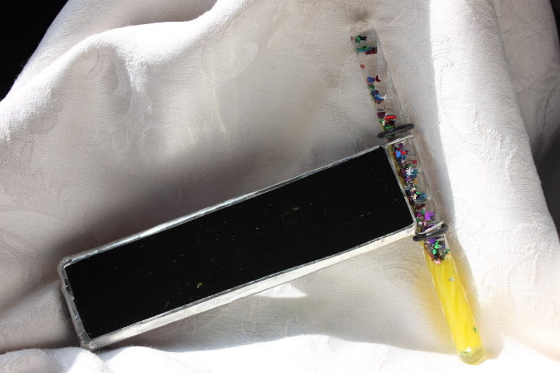 Black Iridescent Oil Wand Scope With Yellow Wand - Etsy