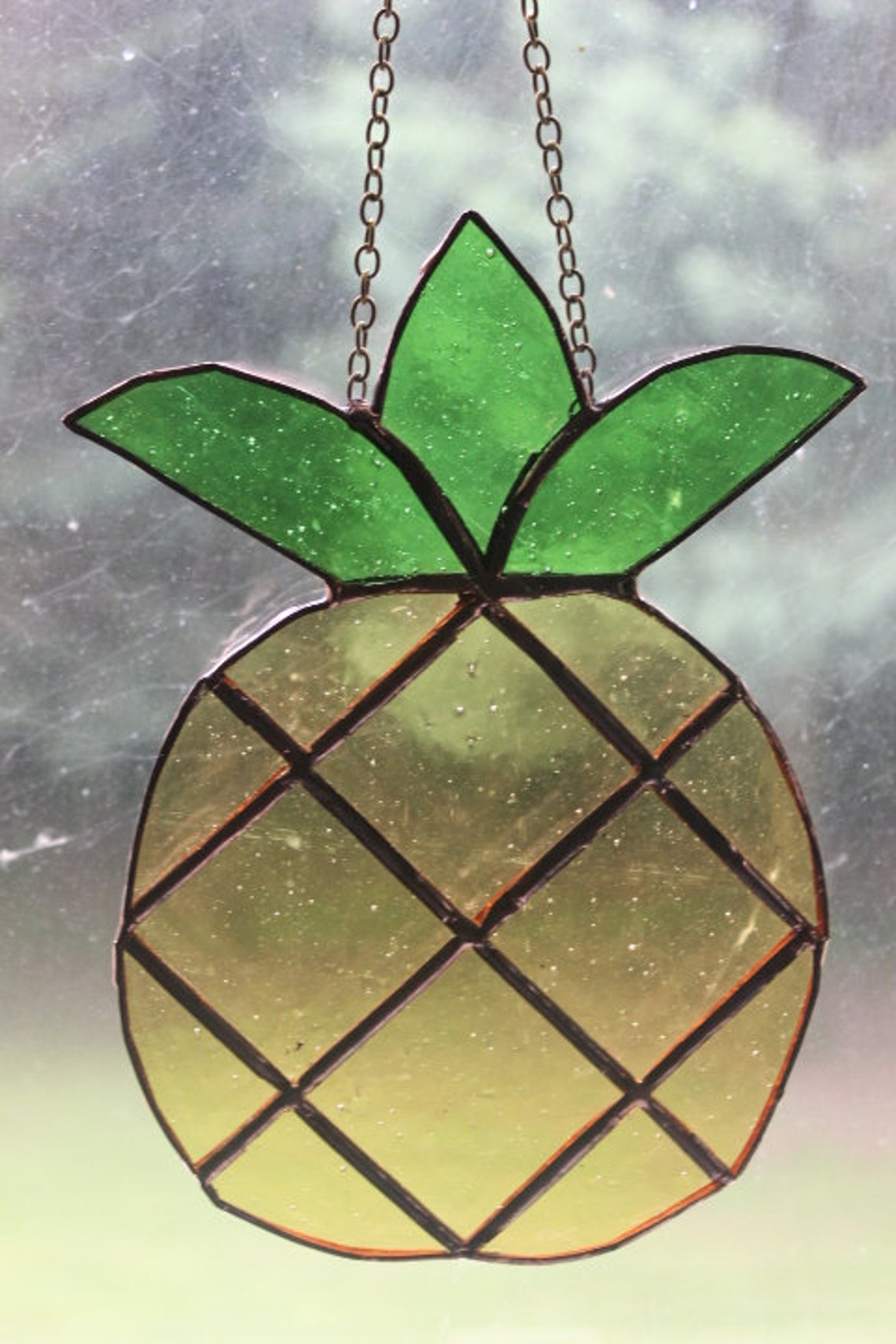 Stained Glass Pineapple - Etsy