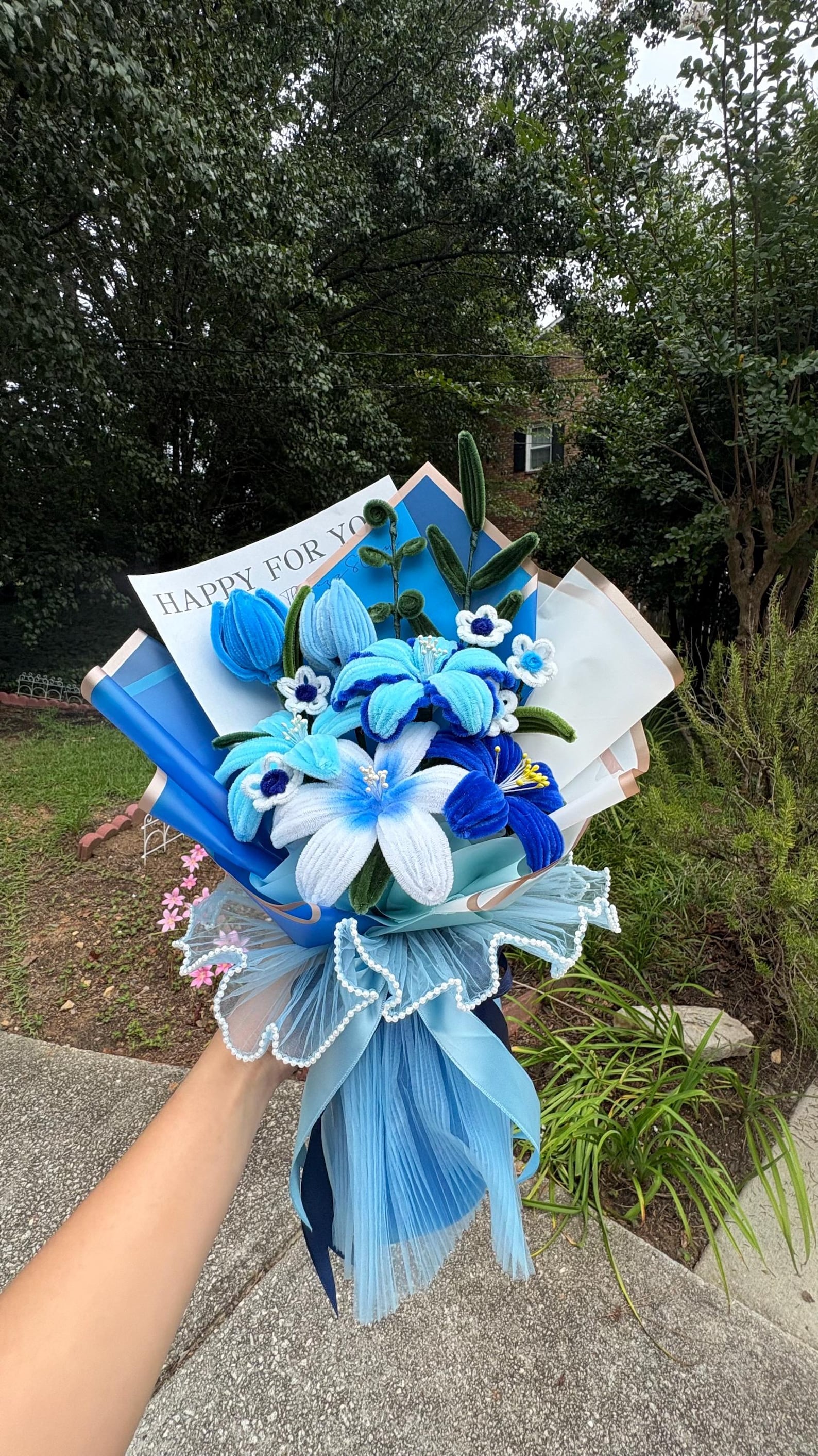 Blue Bliss Handmade Bouquet - Etsy