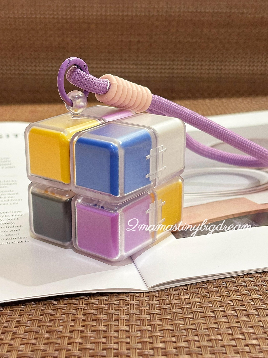 Portable 8-grid Pill Organizer Cube, Weekly Travel Pill Box With ...