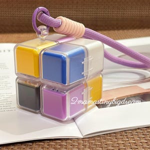 Portable 8-grid Pill Organizer Cube, Weekly Travel Pill Box With ...
