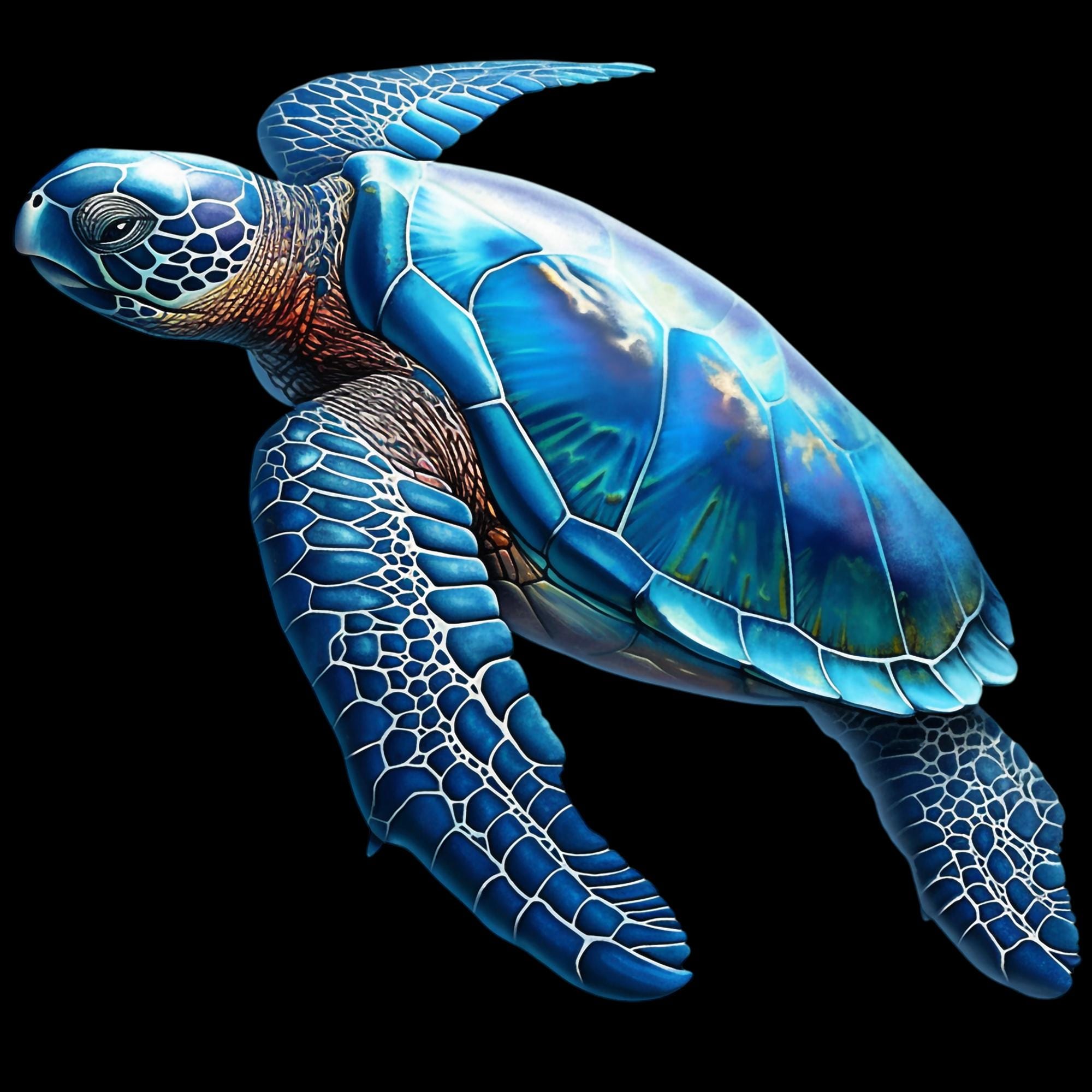 Sea Turtle Clipart Bundle – Cartoon Ocean Animal PNG (digital Download ...