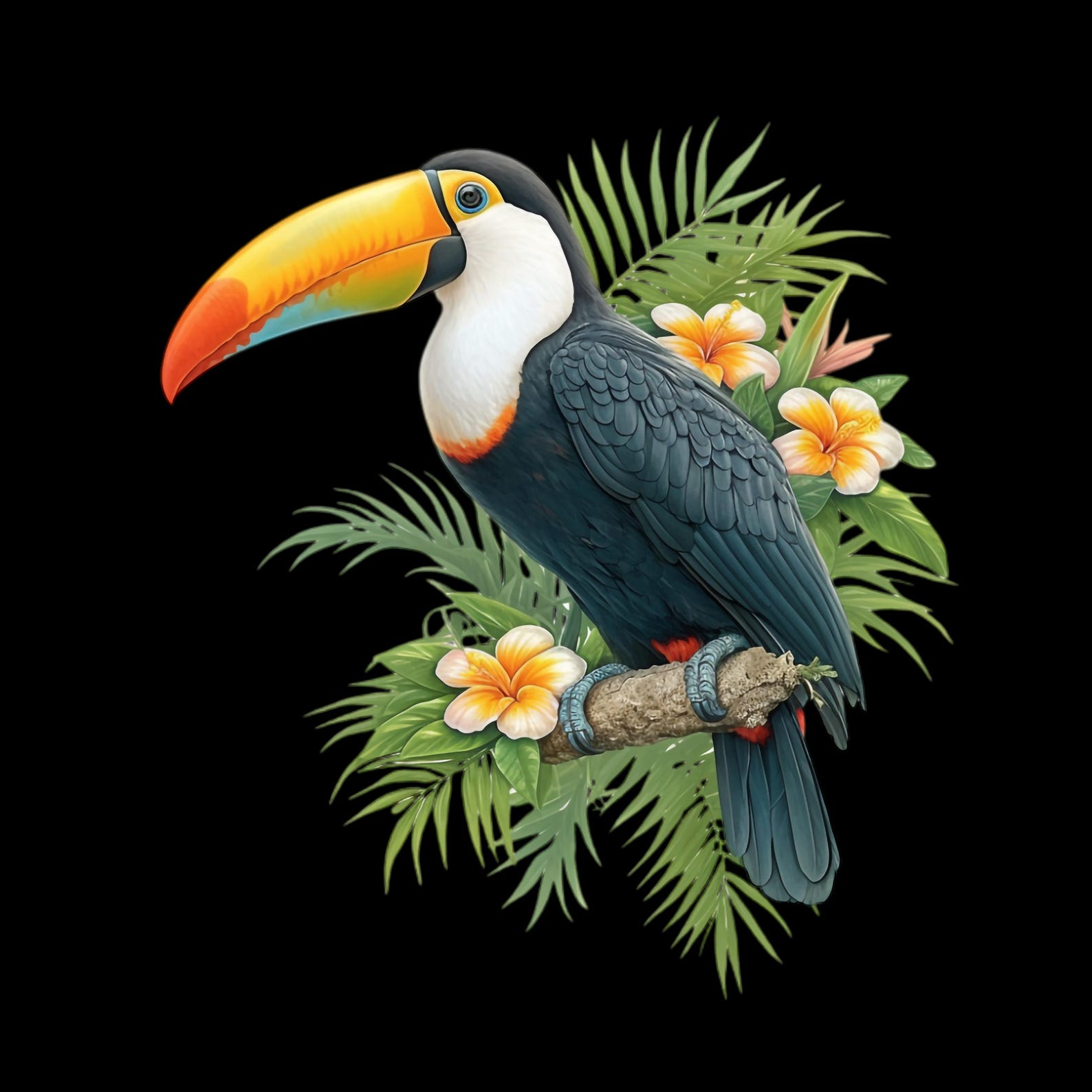 Toucan Clipart Bundle: Tropical Bird PNG, Colorful Jungle Art, Exotic ...